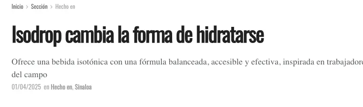 Isodrop en Bien Informado